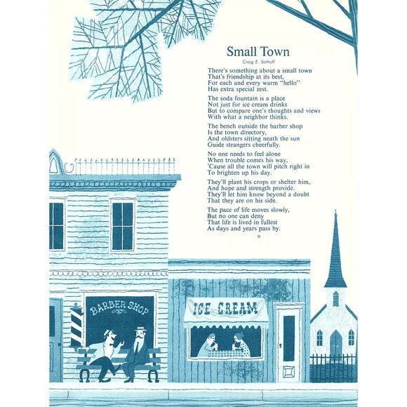None and/or Unknown | Other | Small Town Craig E Sathoff 97s Poem Retro ...